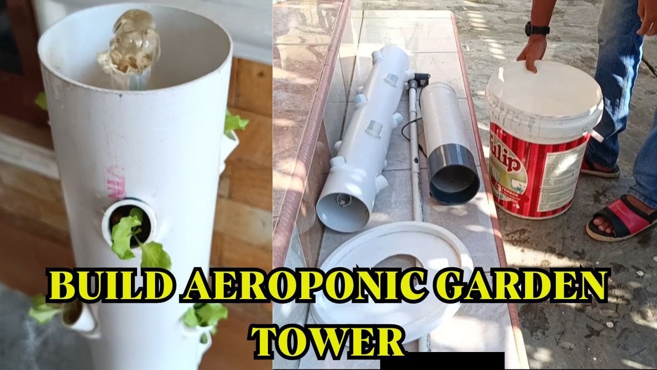 DIY Vertical Hydroponic System || Aeroponic garden tower build (part 2 ...