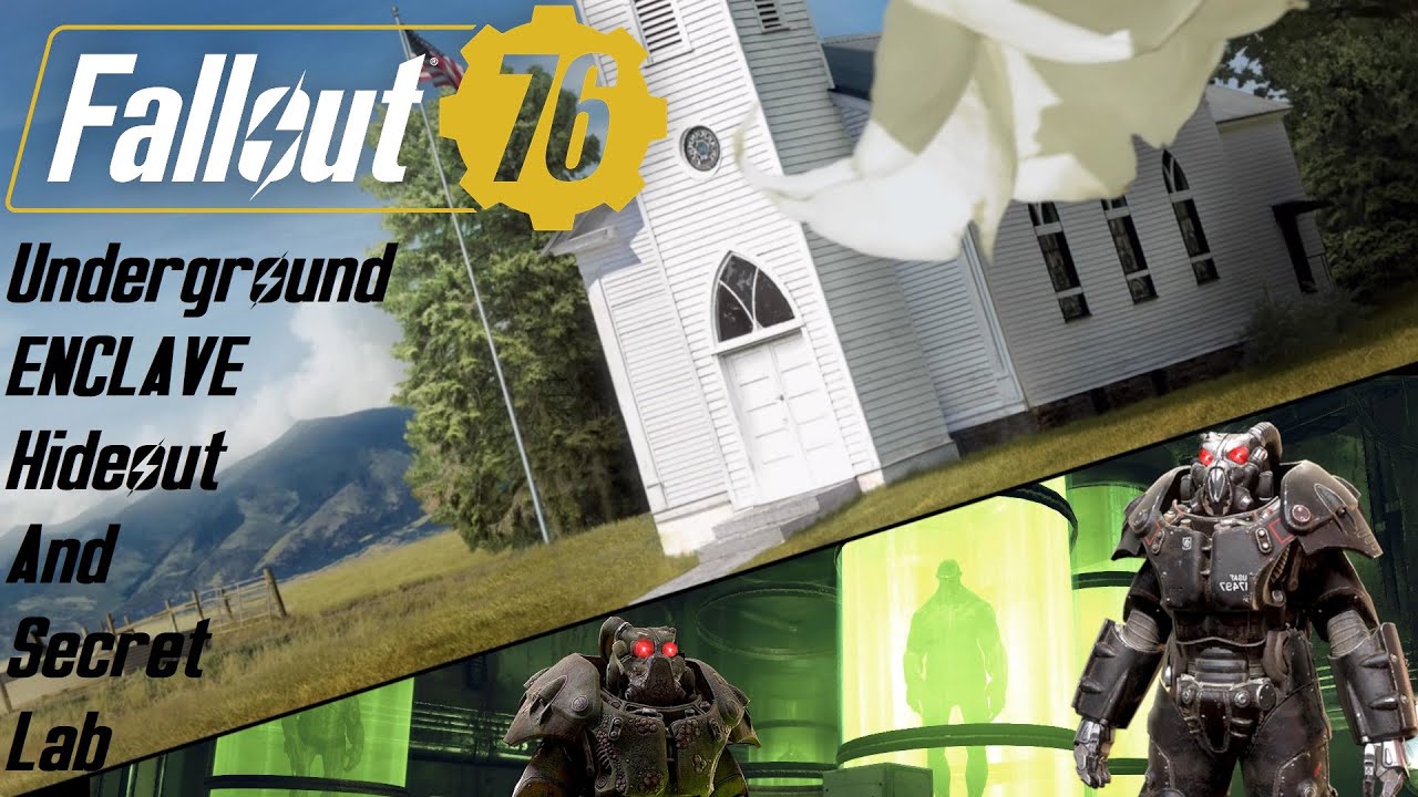 Fallout 76 CAMP Shelter Enclave Hideout Lab - YouTube