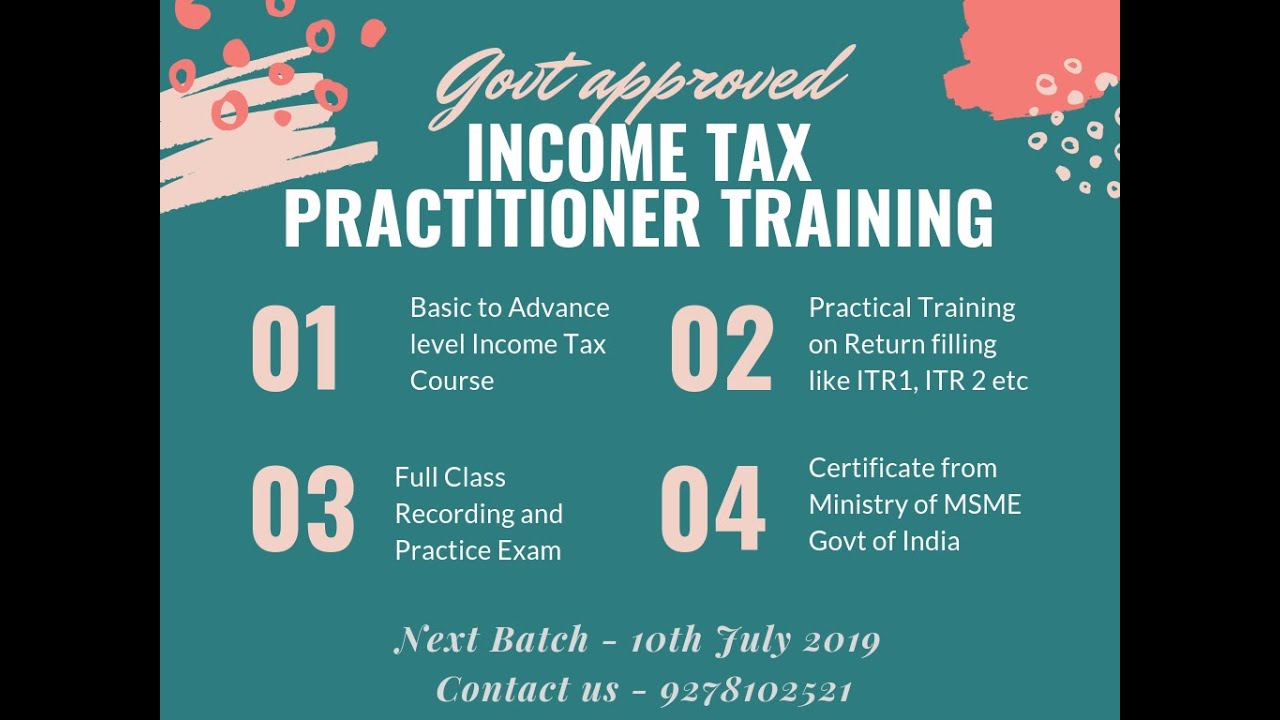Income Tax Practitioner Course - Batch Starting from July'19 (Demo ...