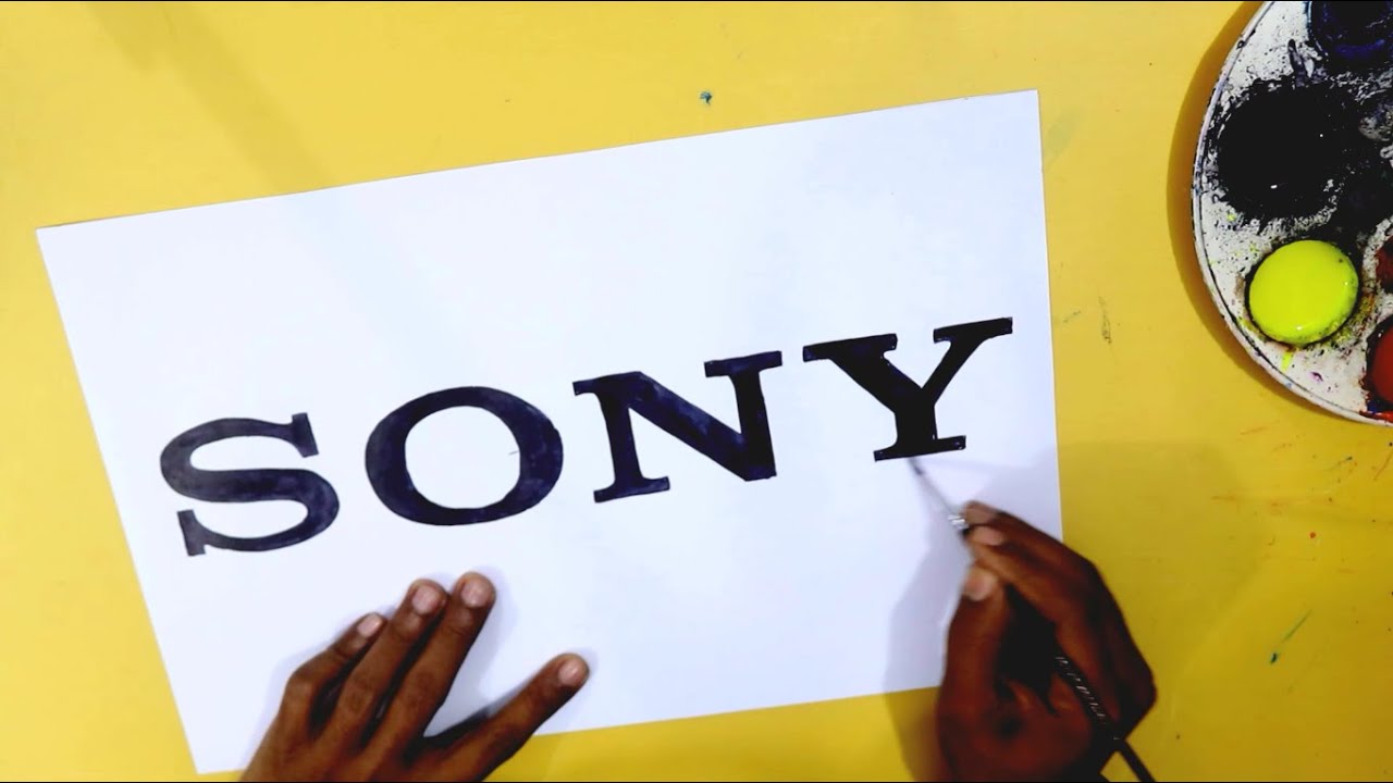 How to draw the Sony logo #3 - YouTube
