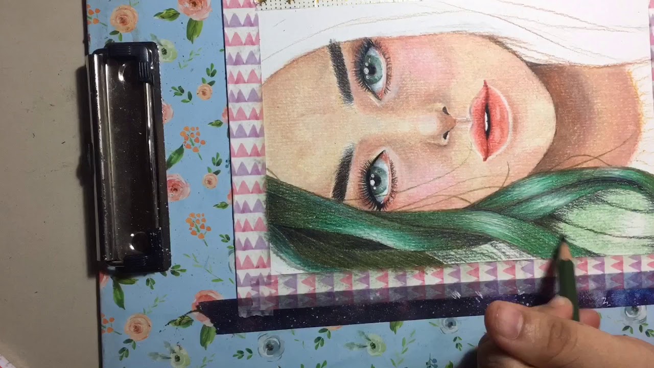 Tutorial : How I draw and color using pastel pencils & color pencils ...