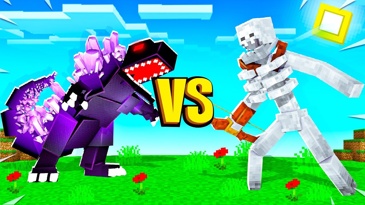 LUCHA IMPRESIONANTE ENTRE MONSTRUOS GIGANTES!😰😱 MINECRAFT - YouTube