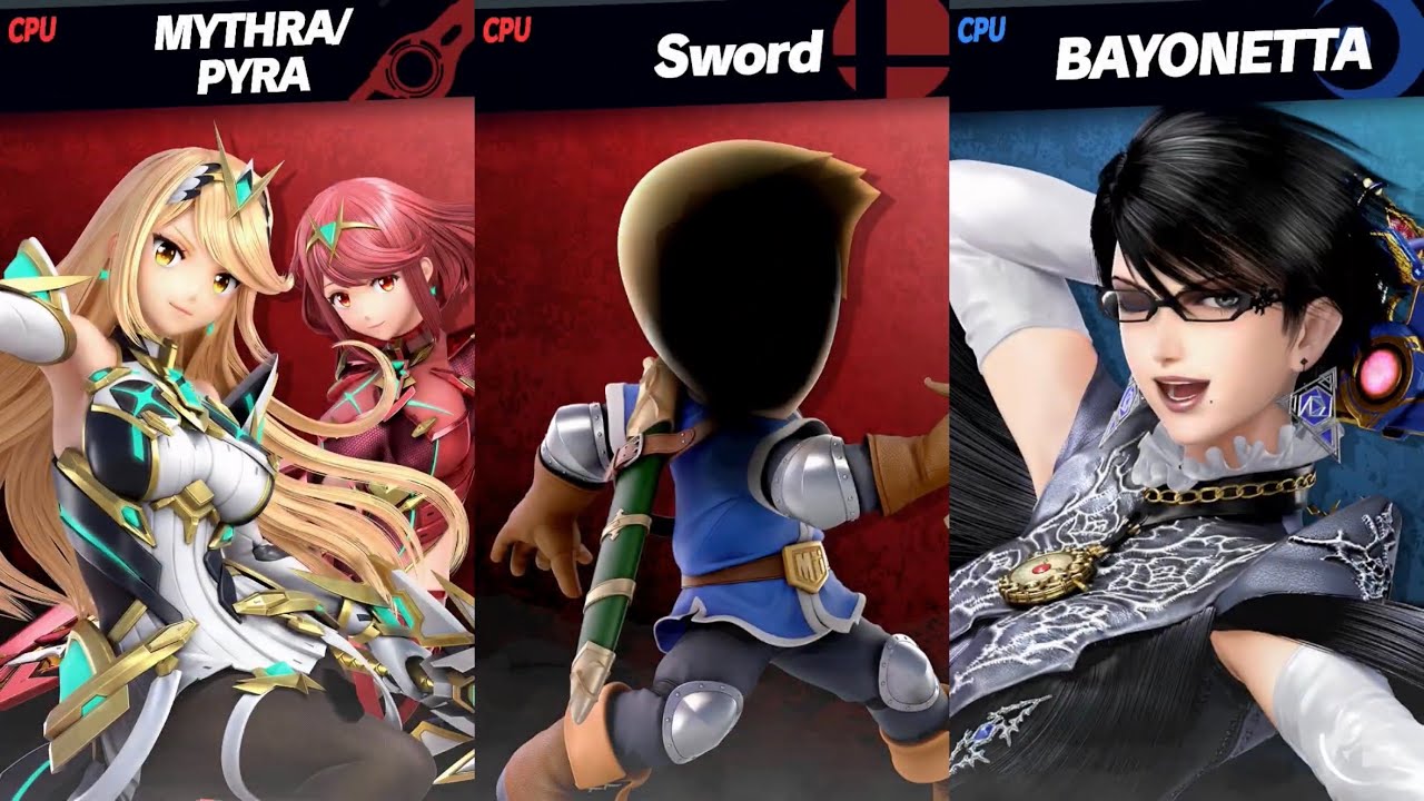 Super Smash Bros. Ultimate - Mythra/Pyra & Mii Sword Fighter vs ...