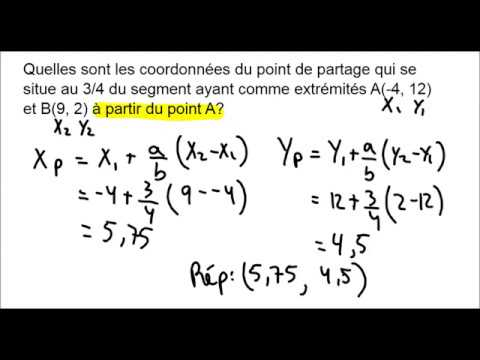Sec. 4 (CST-TS-SN) - La géométrie analytique - Le point de partage ...