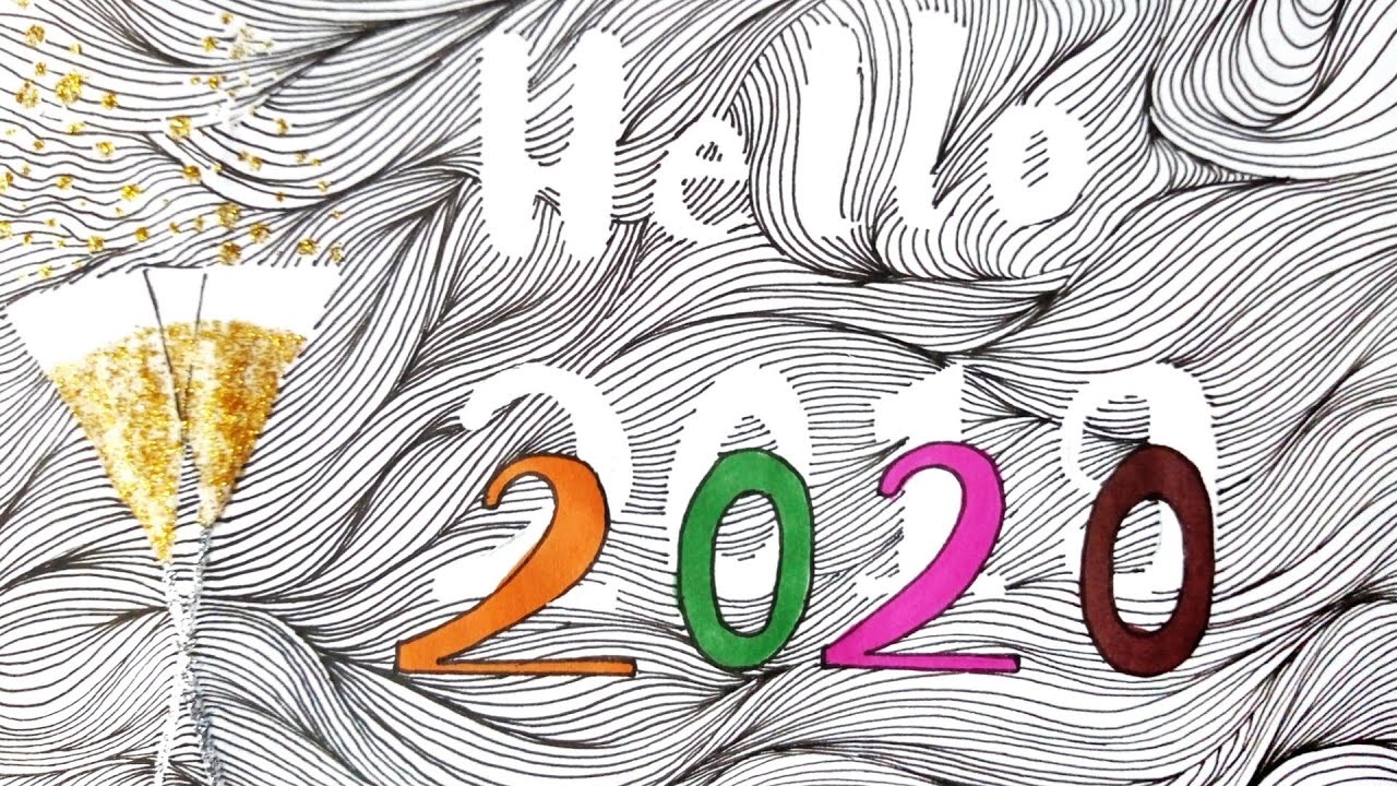 Hello 2020 | Line Art Illustration - YouTube