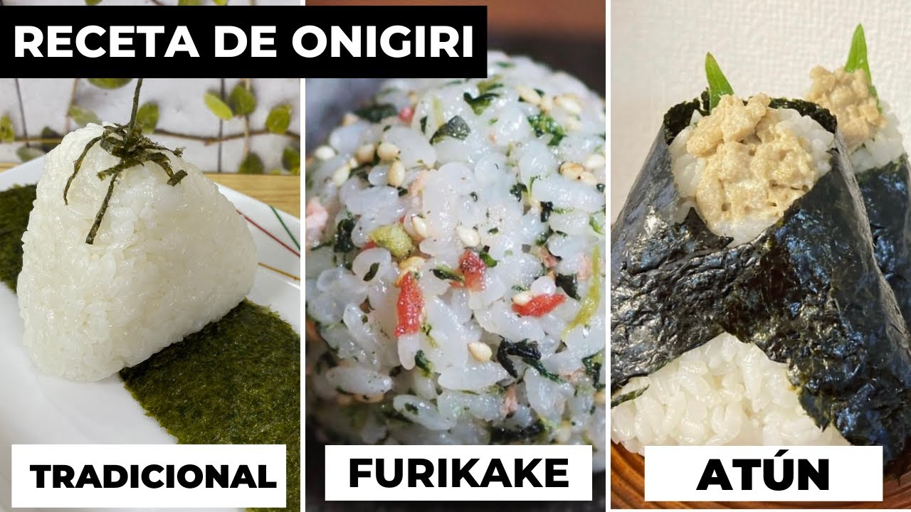 Haz ONIGIRI fácilmente en casa! 🍙 3 tipos diferentes de ONIGIRI 🍙 ...