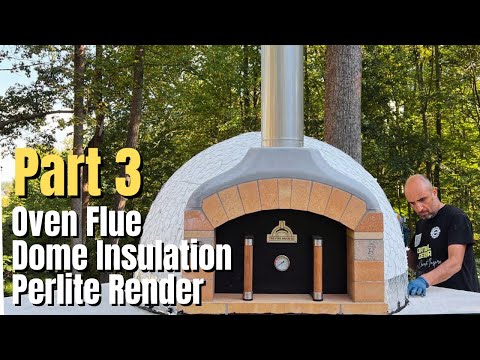 Part 3:  Brick Pizza Oven: Completing The Dome, Ceramic Fiber Insulation /The Flue Gallery Tas Firin
