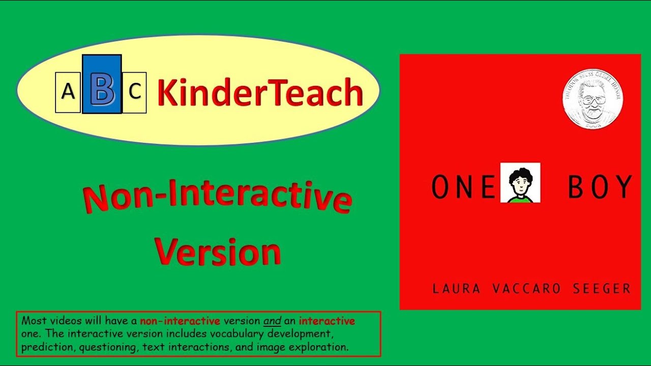 One Boy -- Non-Interactive Read Aloud - YouTube
