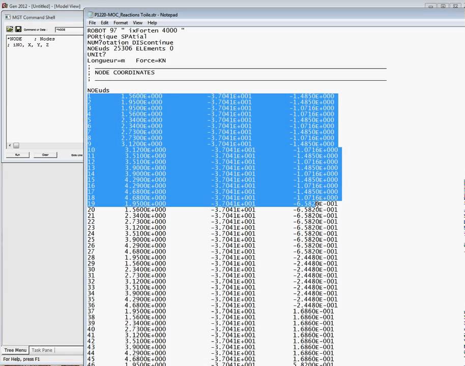 03 Import node and loads with MGT shell command - YouTube