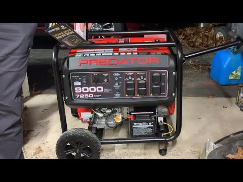 Harbor Freight Predator 9000 Watt Generator First Start. - YouTube