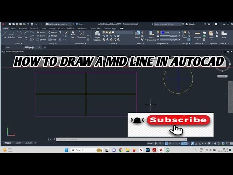 how to find the midpoint of a line in AutoCAD 2022 - YouTube