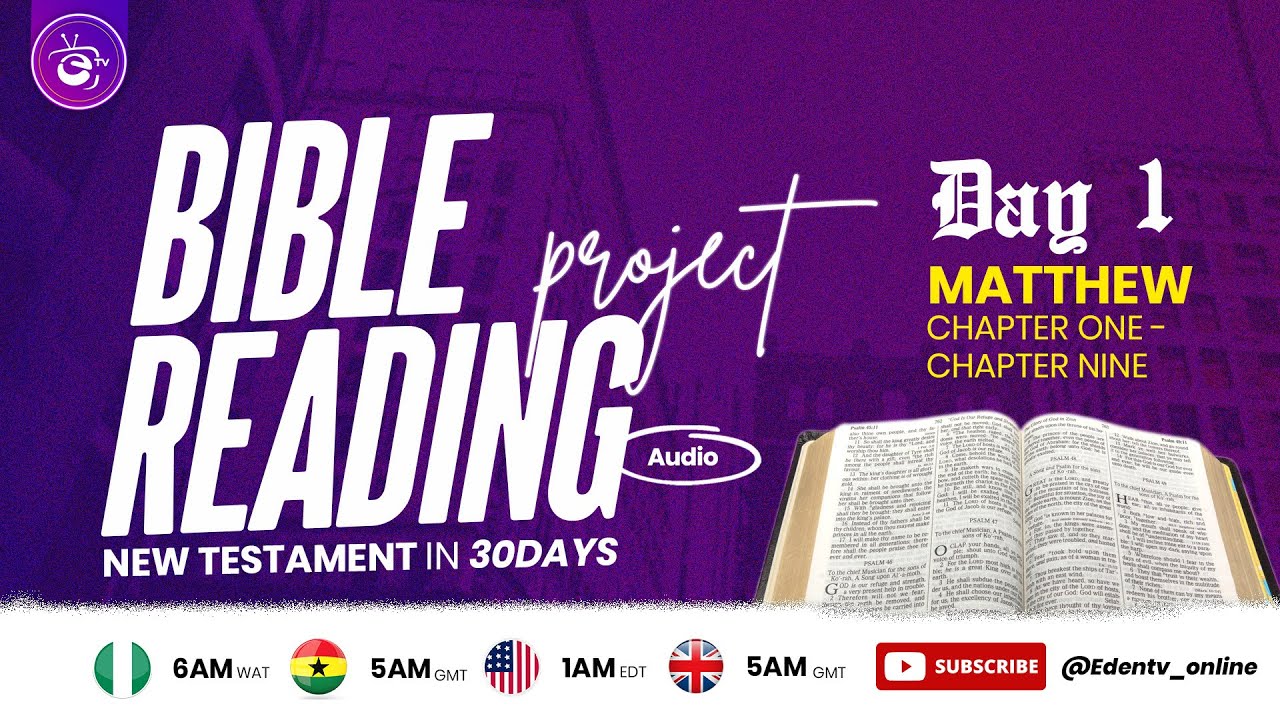 BIBLE READING PROJECT || DAY ONE || THE BOOK OF MATTHEW || CHAPTER 1 ...