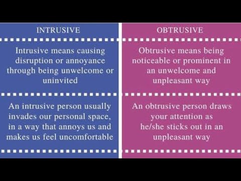Intrusive vs Obtrusive || English Vocabulary || Confusing Words - YouTube