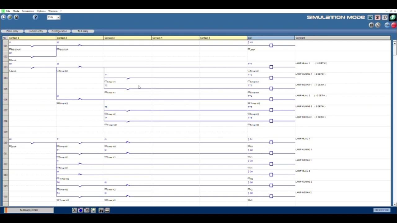 PROGRAM PLC TRAFFIC LIGHT AND CONFEYOR | ZELIO SOFT 2 - YouTube