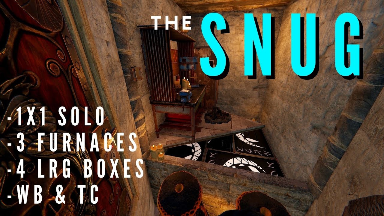 1x1 RUST Solo Base with BIG Storage! - YouTube