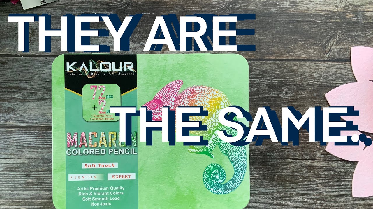 Kalour Macaron colored pencils - compared to Brutfuner Pastel set - YouTube