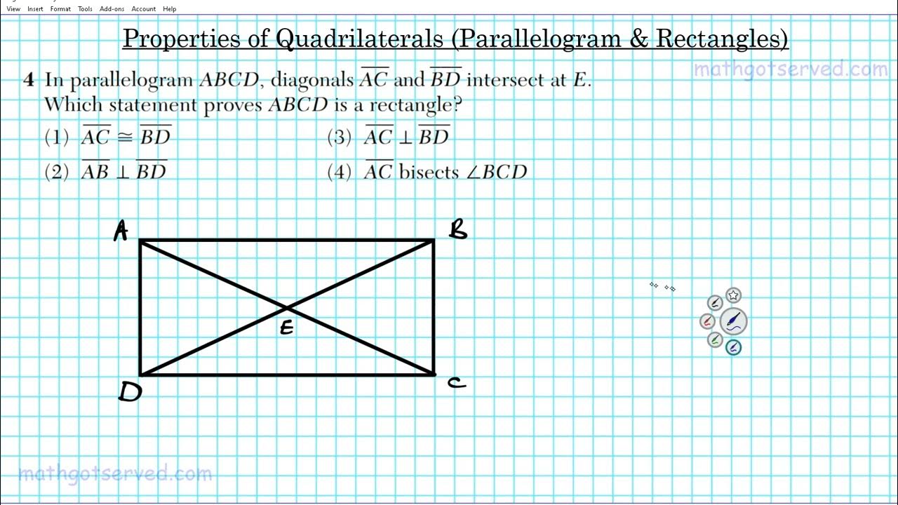 Geometry #4 Properties of Rectangles Parallelogram square rhombus ...
