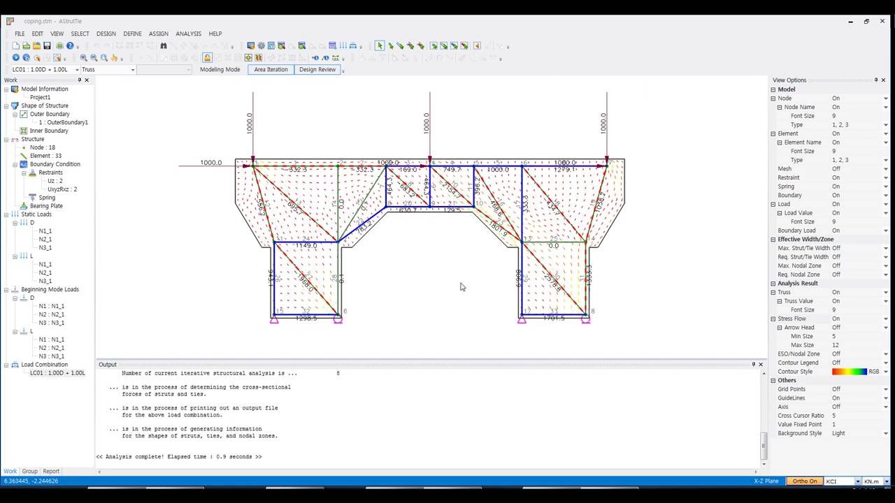Strut and Tie Model Software - AStrutTie (STM modeling of multi column ...