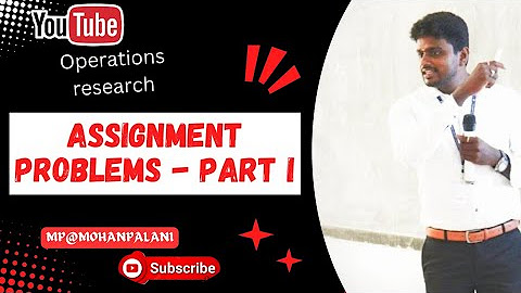 Assignment Problems - YouTube