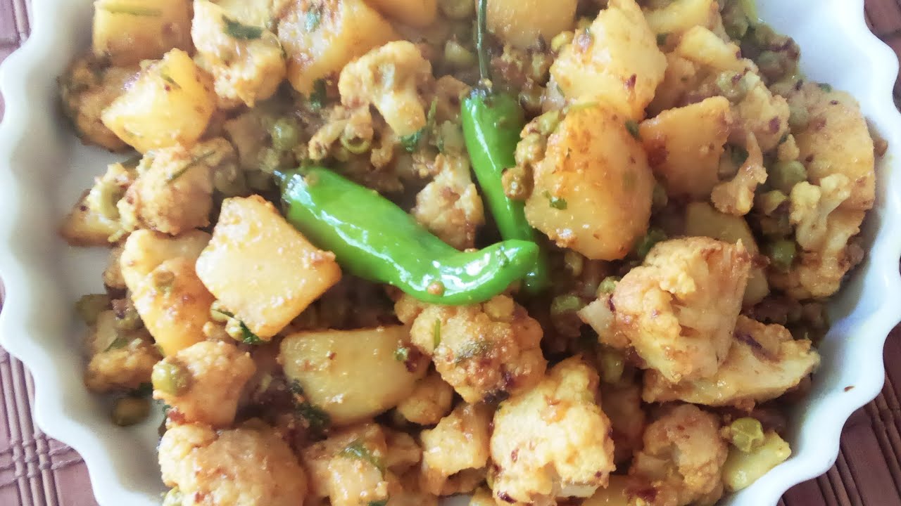 Phool Gobi aloo mattar ll cauliflower with peas n potatoes ll phool ...
