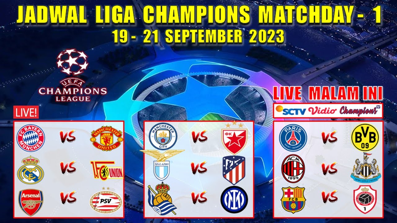 Jadwal Liga Champions Malam Ini Live Sctv ~ Munchen Vs Man United ~ Psg