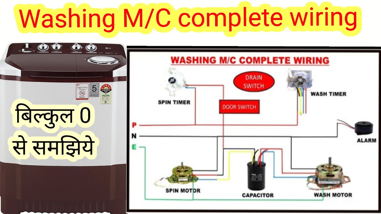 WASHING MACHINE COMPLETE WIRING STEP BY STEP! WASHING MACHINE WIRING IN ...