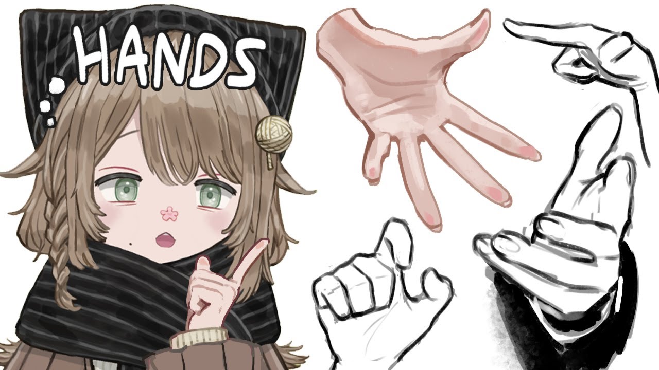 【DRAWING】Different ways to draw hands!【Tabby | Vtuber】 - YouTube