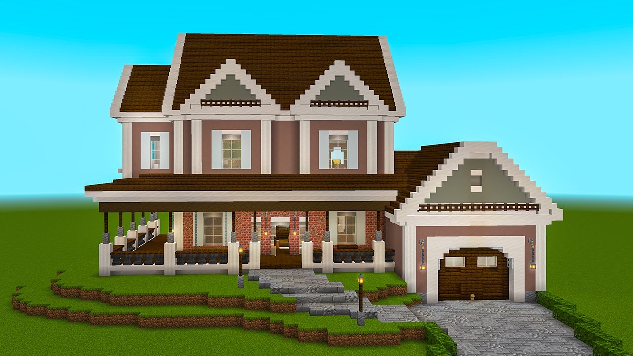How to Build a TRADITIONAL SUBURBAN HOUSE in Minecraft! - PART 3 - YouTube