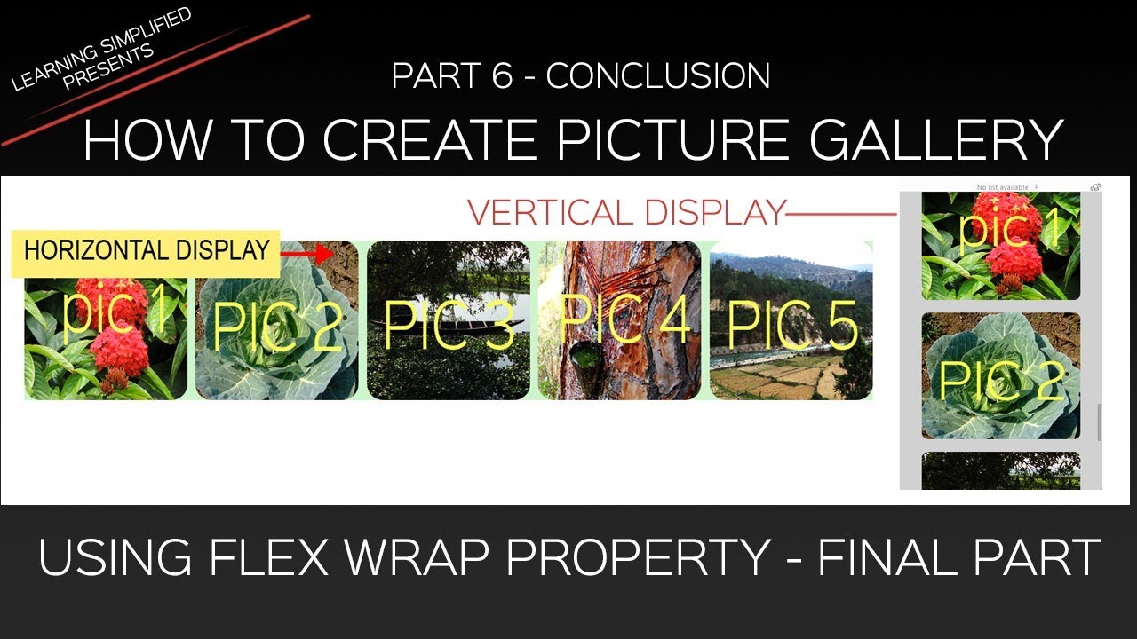 Flexbox tutorial for beginners #7- Aligning Thumbnails in Proper Display - YouTube