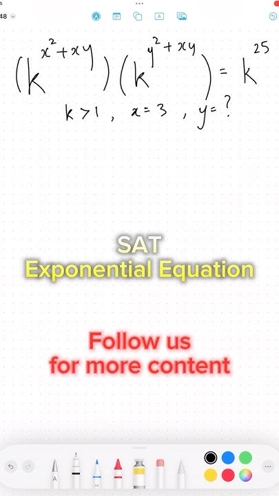SAT Exponential #Equation #mathematics #maths #math #fyp #foryoupage # ...