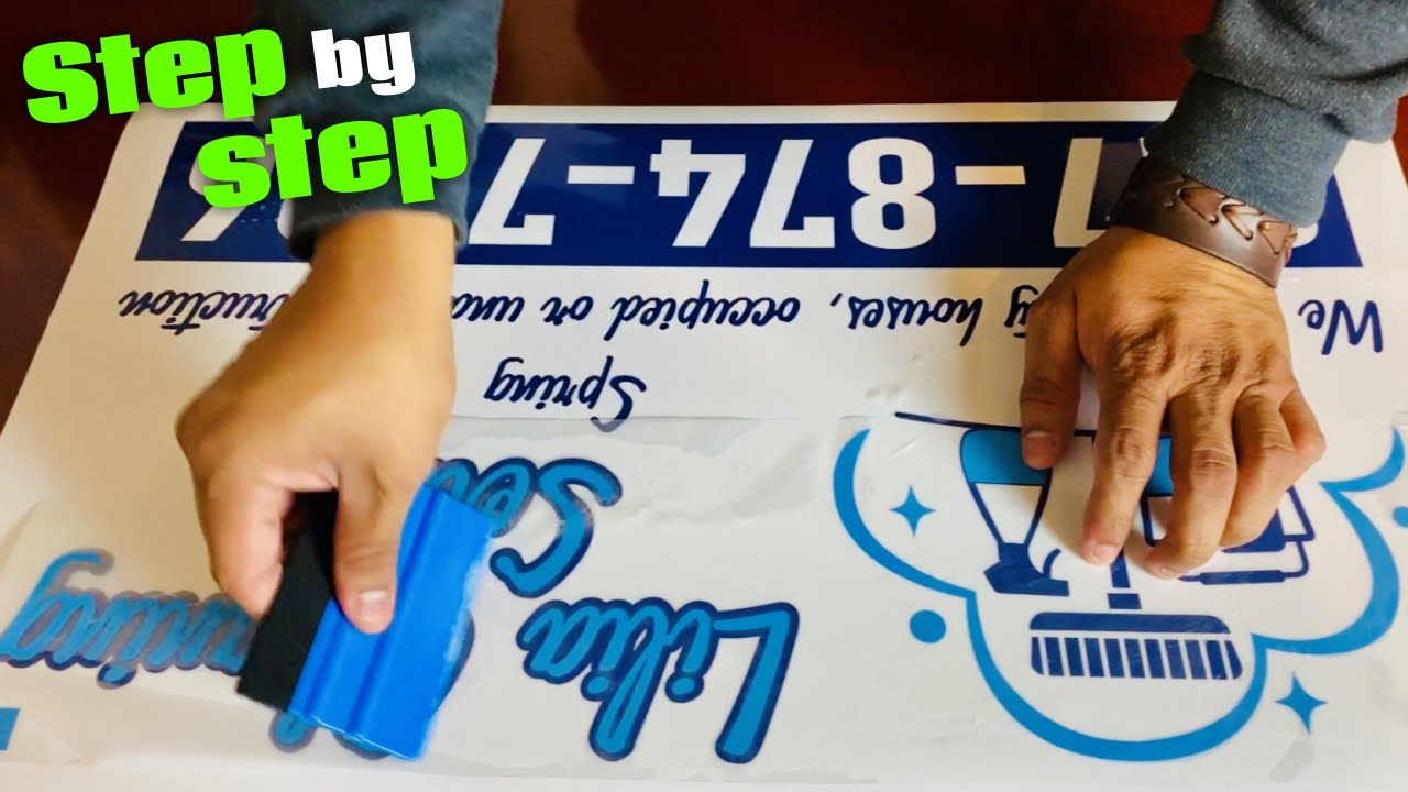 The process of making a vinyl sign step by step - YouTube