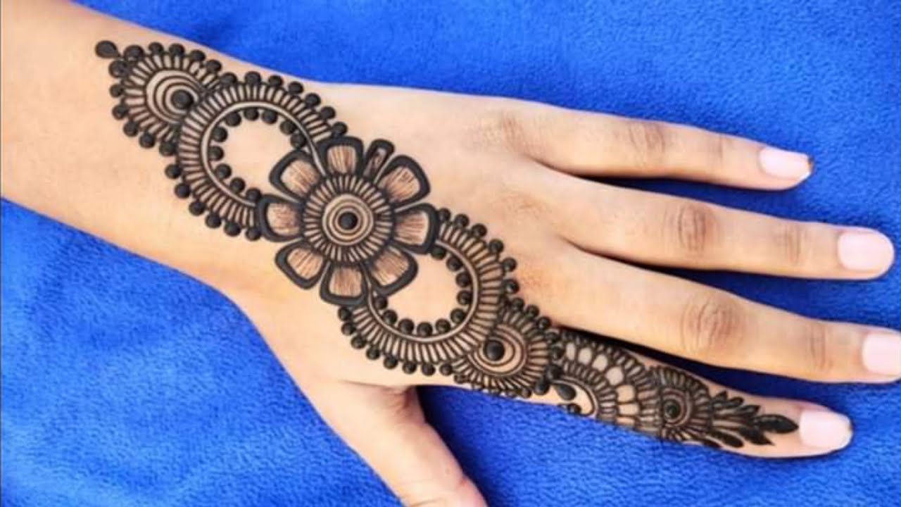 Simple Mehndi Design for Eid2023|easy back side Mehndi Design - YouTube