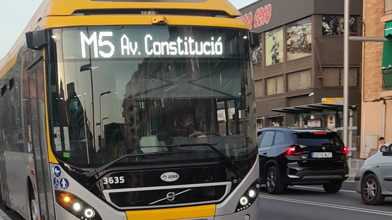 Línea M5 bus barcelona barcelona España viaje completo - YouTube