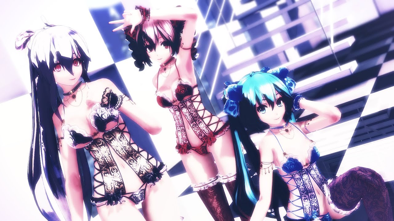 【MMD】 WAVE Tda式 テト ミク ハク ( Tda Teto Miku Haku ) - YouTube