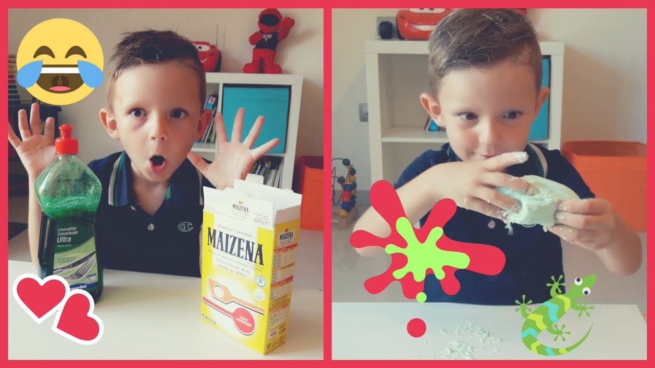 Slime de Maizena - Como hacer y jugar con slime de Maizena.. - YouTube