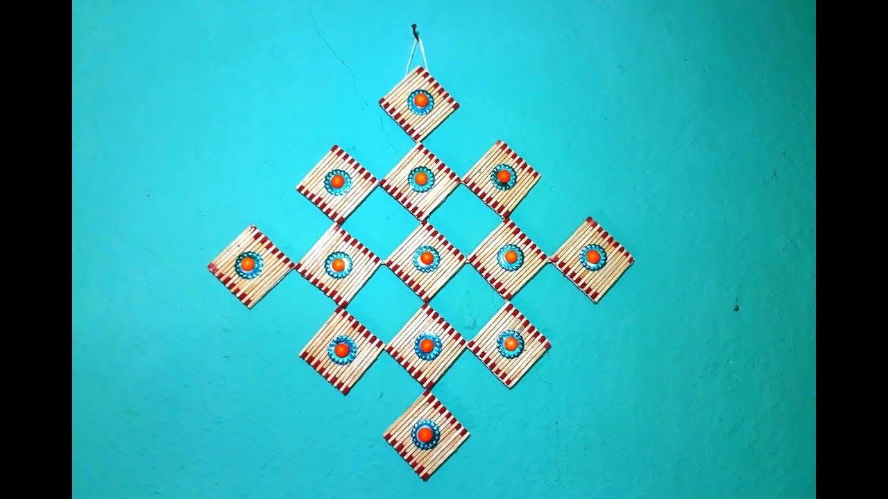 Matchstick art.how to make matchstick wall hanging. best way to use ...