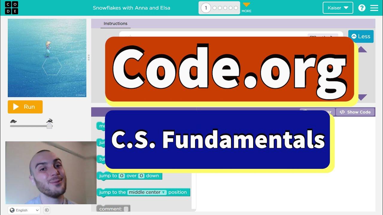 Code.org Express Lesson 13 Snowflakes with Anna and Else | Tutorial with Answers - YouTube