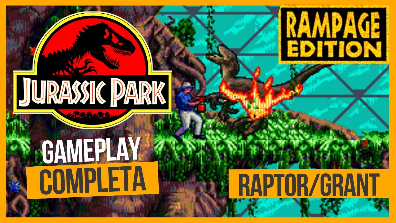 JURASSIC PARK RAMPAGE EDITION | DR GRANT & RAPTOR [MEGA DRIVE] GAMEPLAY ...