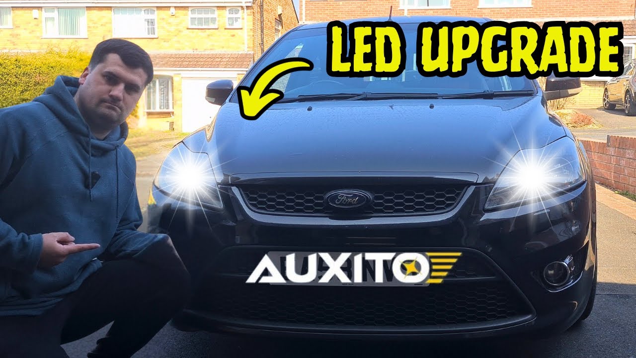 MK2 FOCUS ST225 AUXITO LED BULB UPGRADE | SUPER BRIGHT HEADLIGHTS - YouTube