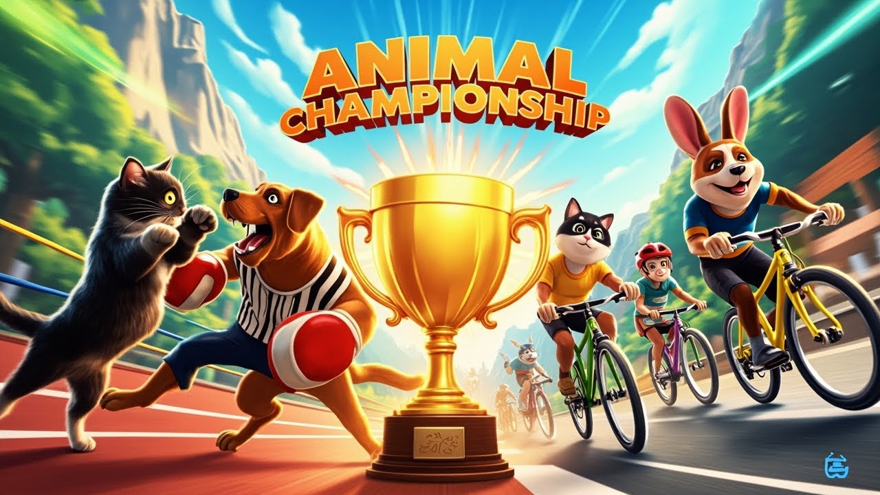 Ultimate Animal Championship 🐾🥊🚴 Cats, Dogs, Rabbits Boxing & Cycle ...