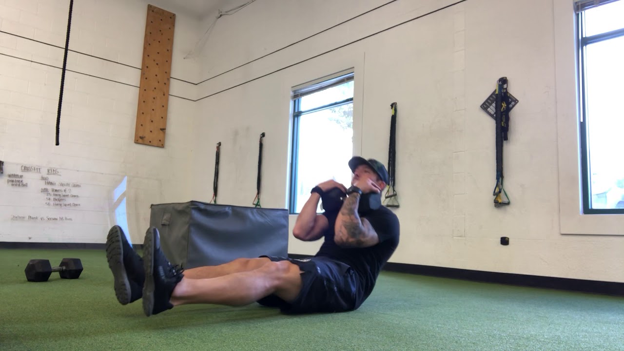 Straight leg weighted sit up - YouTube
