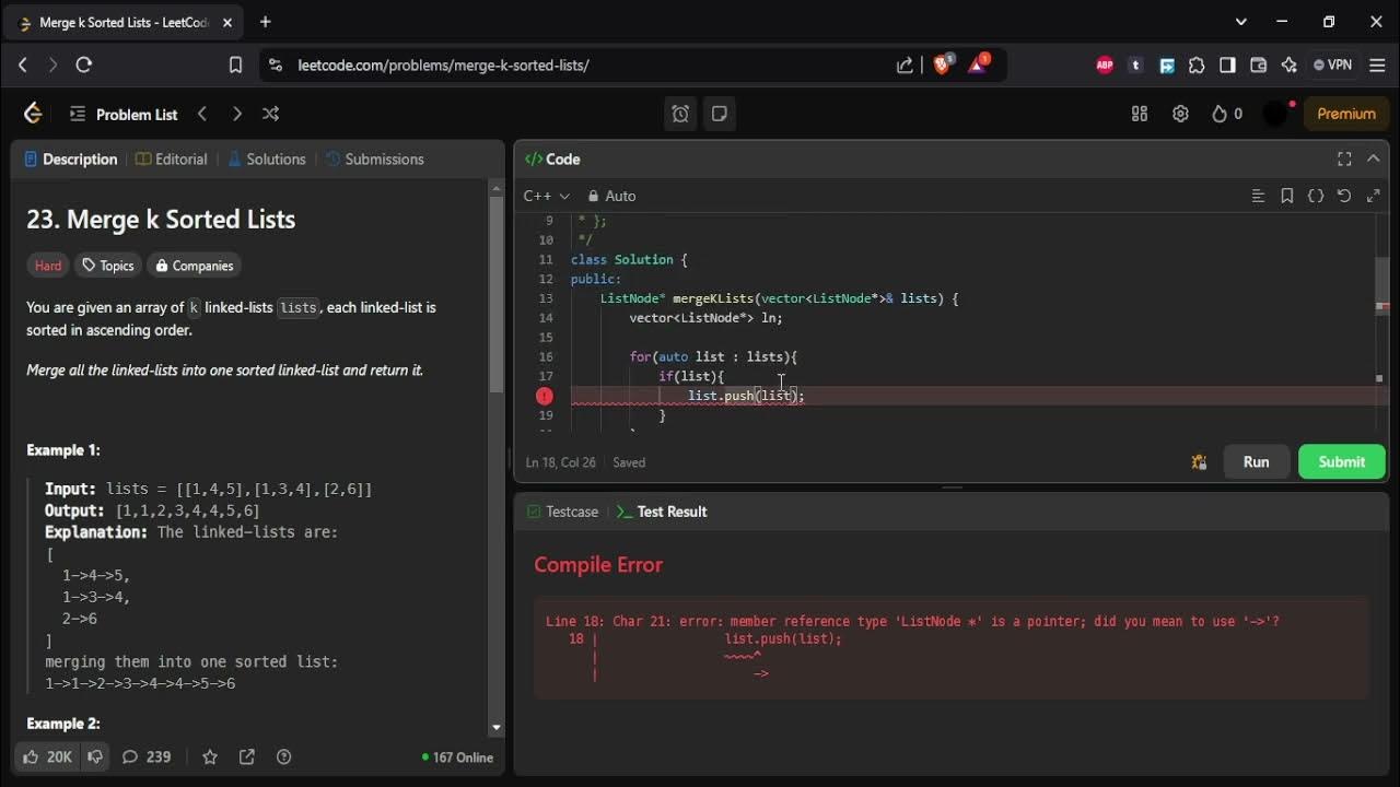 برمجهleetcode-23 - YouTube
