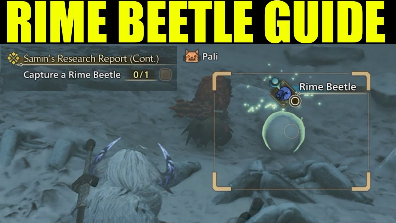 How to Capture a rime beetle Monster hunter Wilds (Samins research ...