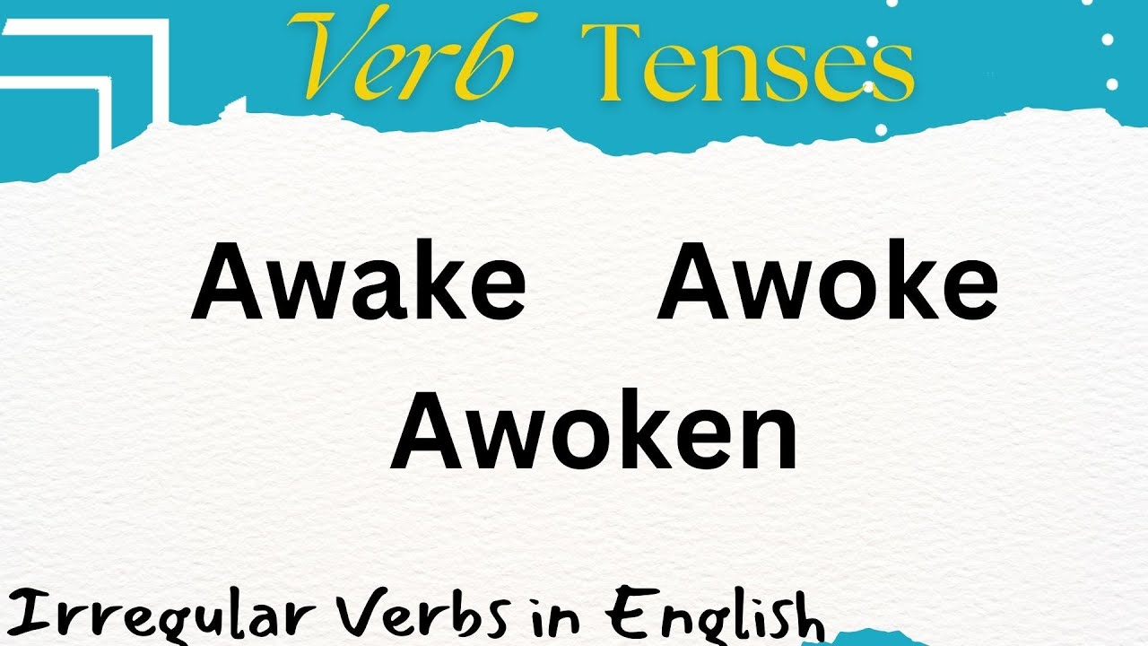 "Awake, Awoke, Awoken: Decoding the Mysteries of Irregular Verbs! 🌅📚 # ...