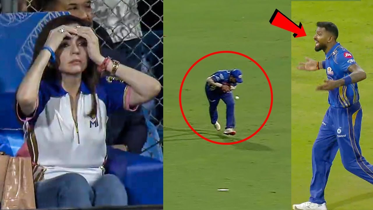 Nita Ambani, Hardik Reaction When Rohit Sharma Drop Easy Catch vs DC | Rohit drop catch | MI vs ...