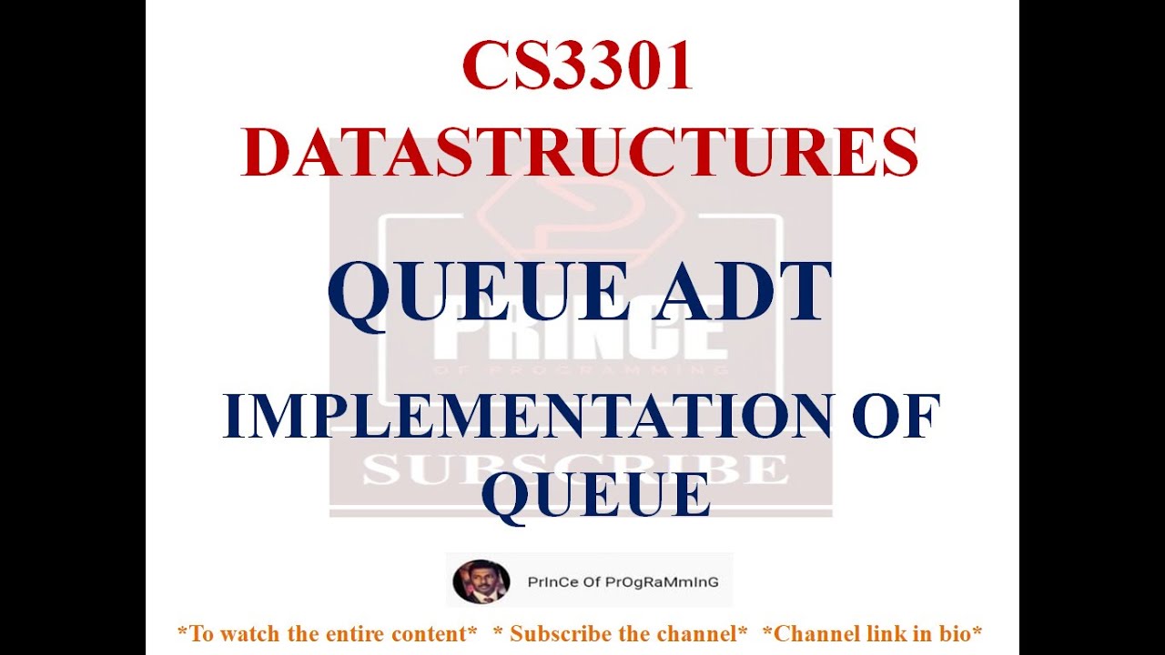 QUEUE ADT NOTES | QUEUE IMPLEMENTATION NOTES | CS3301 DATASTRUCTURES ...