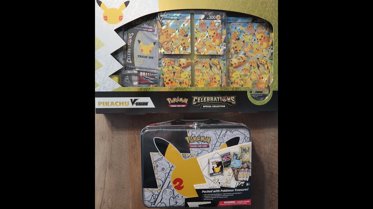 Pokémon Celebrations Pikachu V Union & Collectors Chest Break - YouTube
