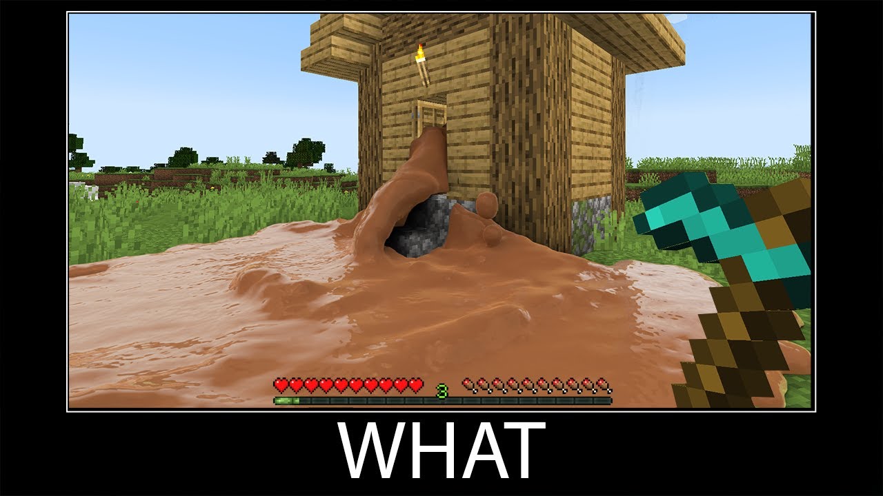 Minecraft wait what meme part 165 realistic chocolate fluid - YouTube