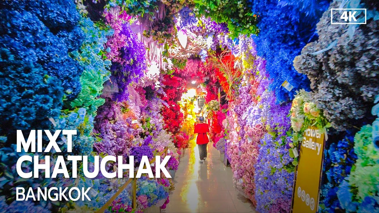 Walking inside Mixt Chatuchak Shopping Mall near Chatuchak Market ...