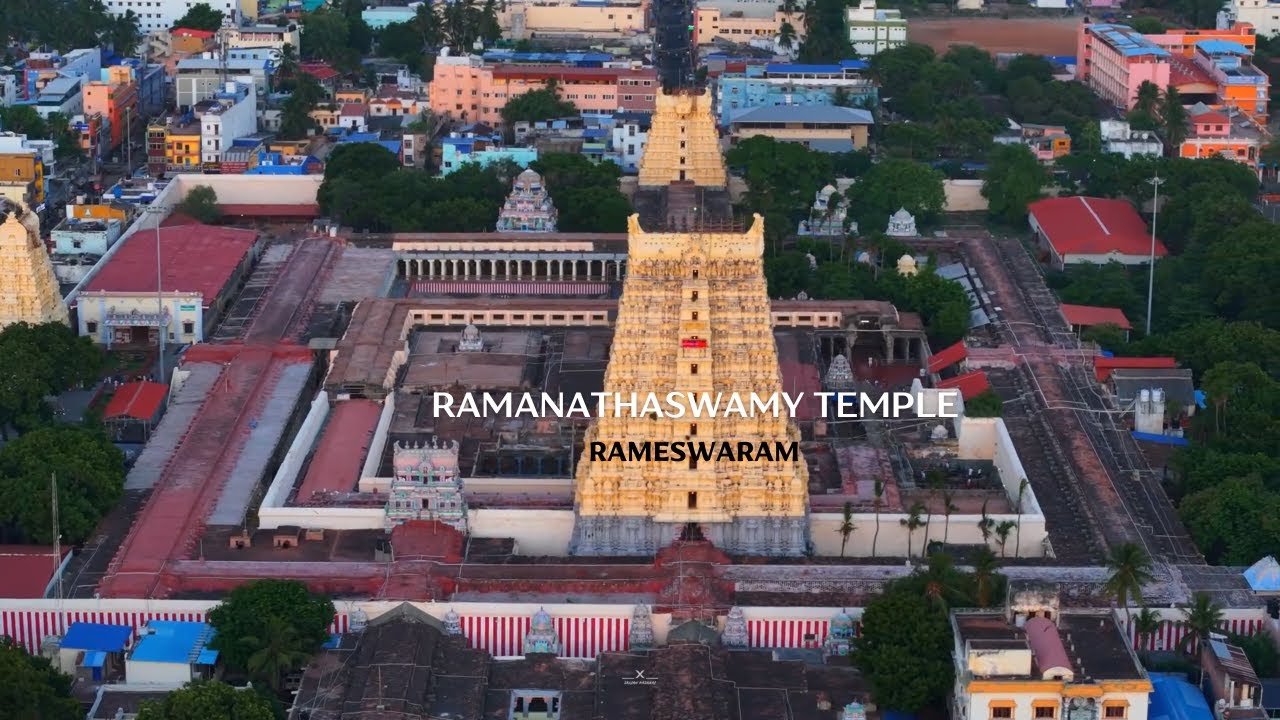 Aerial View of Ramanathaswamy Temple, Rameswaram | 4K Video - YouTube